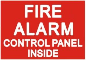 FIRE ALARM CONTROL PANEL INSIDE Sign (Sticker)