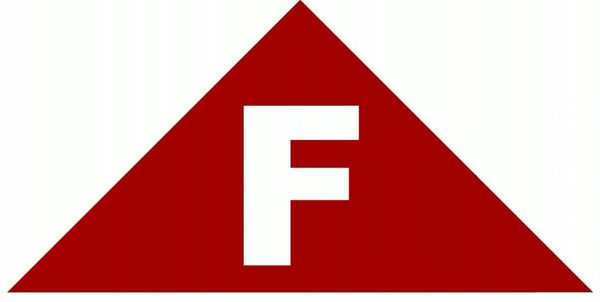 FLOOR TRUSS IDENTIFICATION Sign (STICKER TRIANGLE)