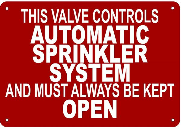 THIS VALVE CONTROLS AUTOMATIC SPRINKLER SYSTEM AND MUST ALWAYS BE KEPT ...