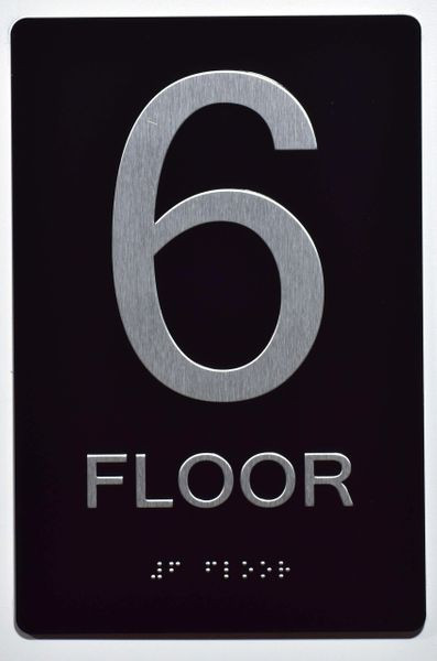 6th FLOOR SIGN ADA -Tactile Signs