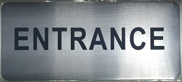 ENTRANCE SIGN - BRUSHED ALUMINUM - The Mont Argent Line