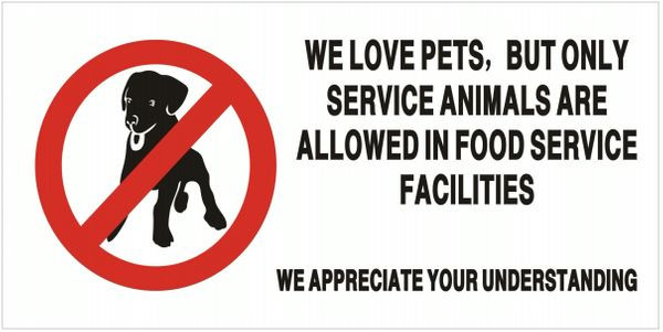 Service Animal Sign