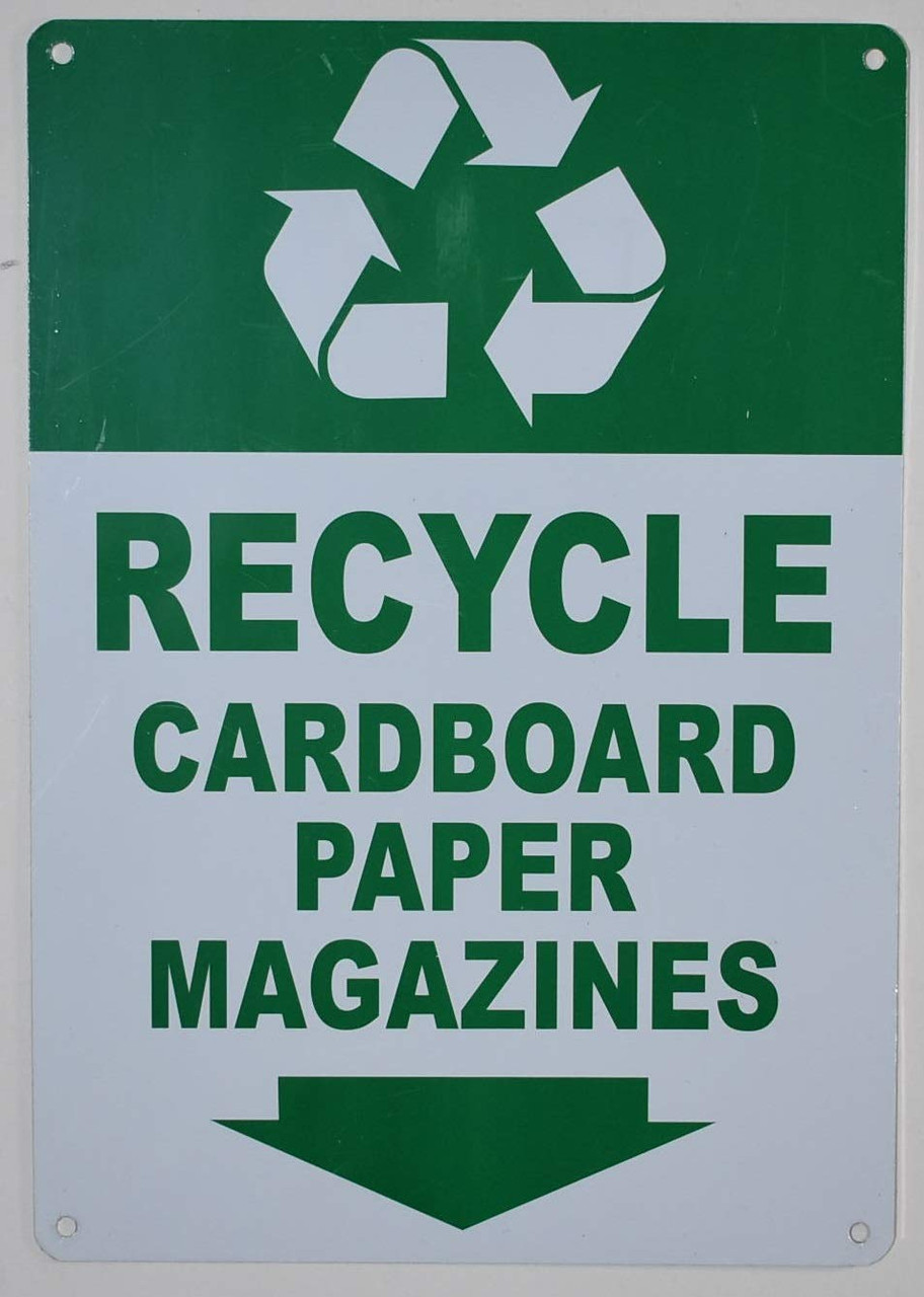 Cardboard Recycling Signs