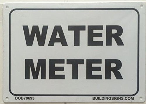 WATER METER SIGN (WHITE ALUMINIUM )