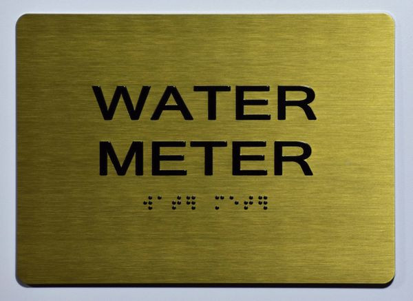 WATER METER Sign -Tactile Signs Tactile Signs