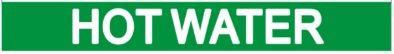 HOT WATER SIGN (STICKER ) GREEN