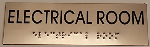 ELECTRICAL ROOM Sign -Tactile Signs Tactile Signs BRAILLE-(Heavy Duty ...
