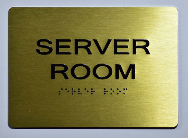 Server Room SIGN Tactile Signs