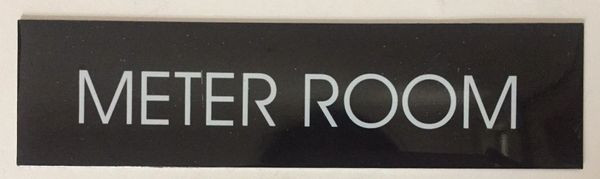 METER ROOM SIGN - BLACK