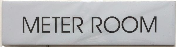 METER ROOM SIGN - PURE WHITE