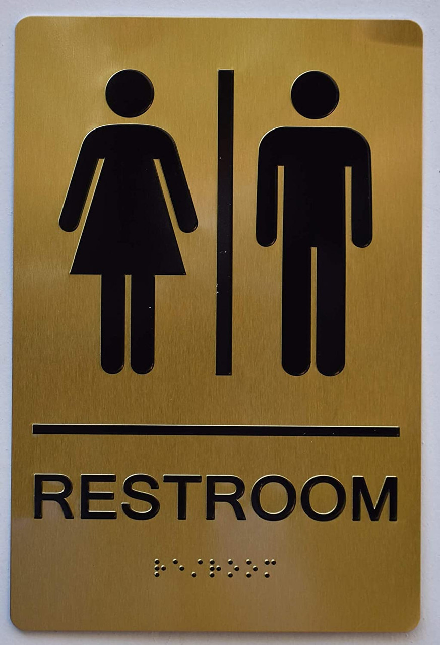 Unisex Restroom Sign The Sensation line -Tactile Signs