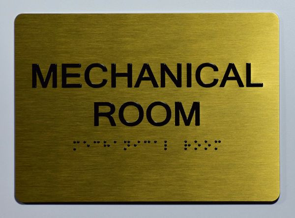Mechanical Room Sign -Tactile Signs Tactile Signs THE SENSATION LINE