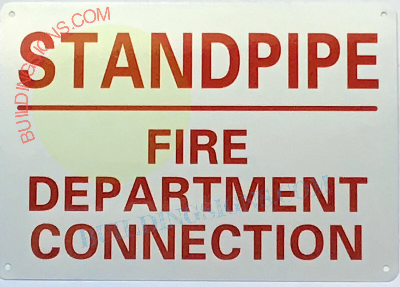 STANDPIPE FIRE DEPARTMENT CONNECTION SIGN