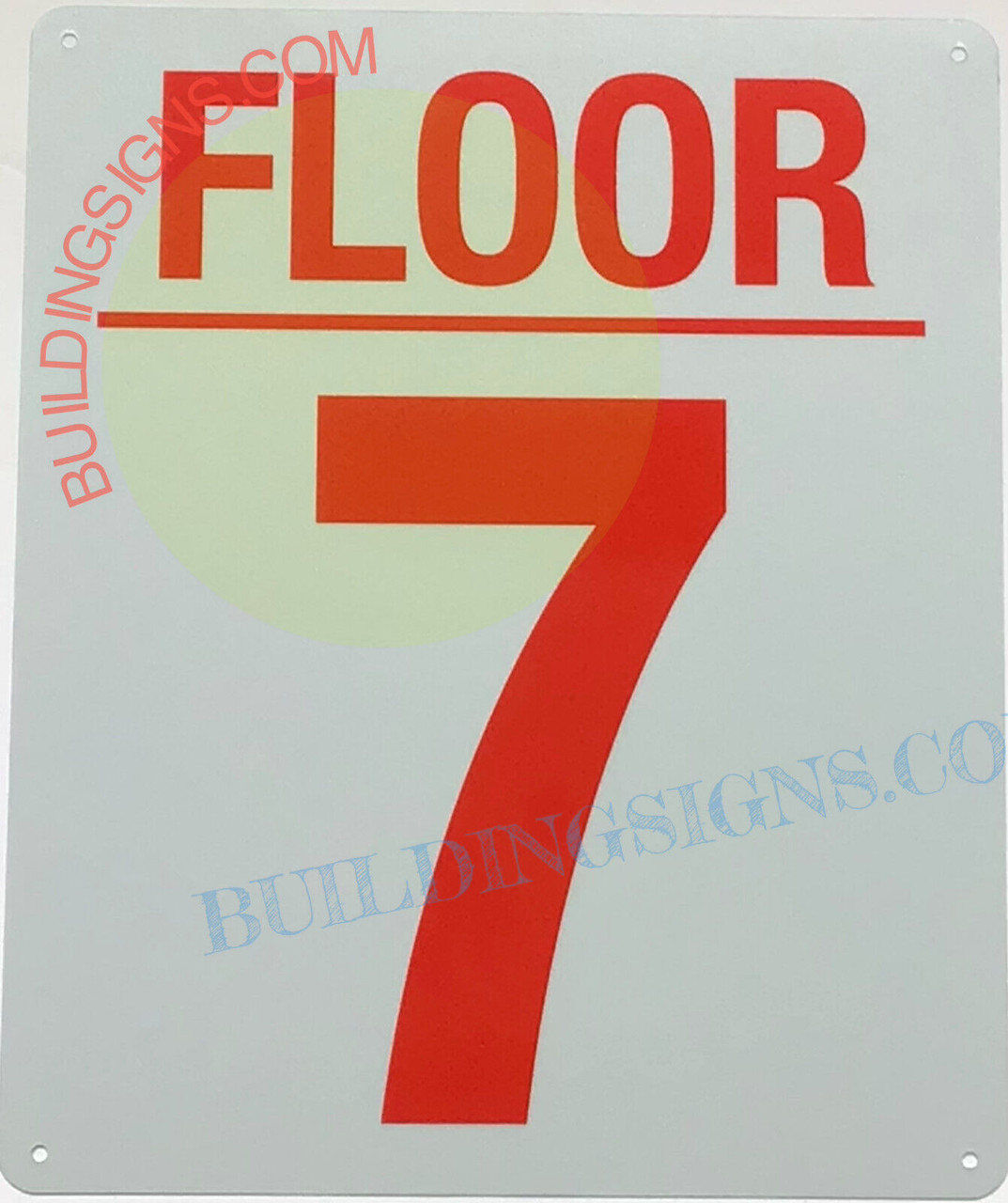 7 FLOOR SIGN (10x12,White,Aluminum) - HPD-SIGNS.COM