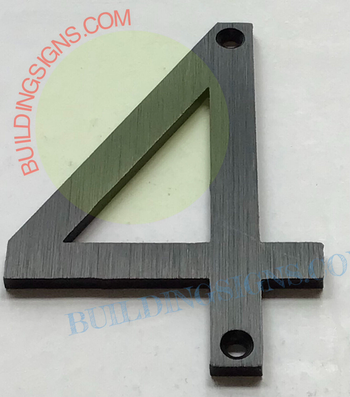 House number 4 sign ( Black Aluminum, 3 inch)-Floating Mount House ...