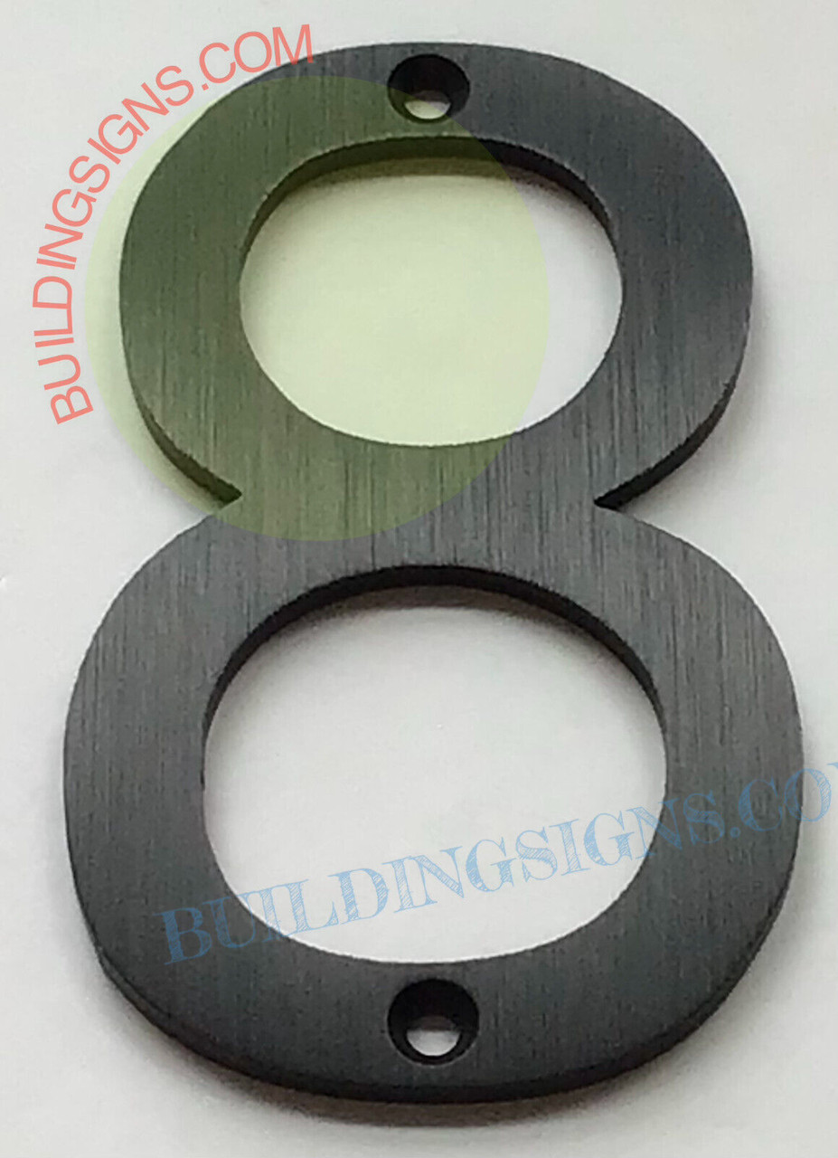 House number 8 sign ( Black Aluminum, 12 inch)-Floating Mount House ...