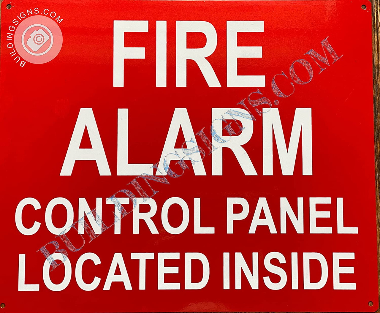 Fire Alarm Control Panel Located Inside Sign (REFLECTIVE 10X12 INCH ...