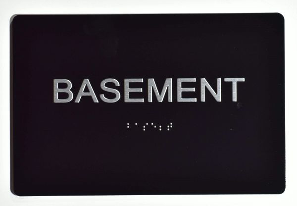 BASEMENT SIGN - BLACK