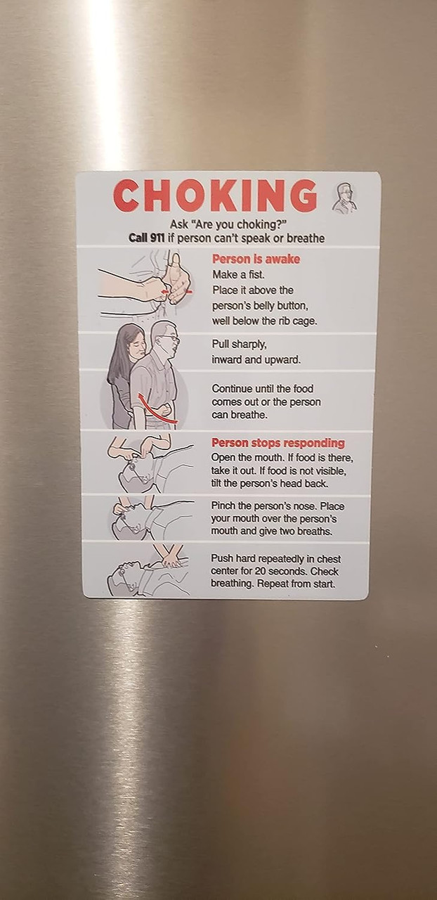 Restaurant Choking sign - Restaurant choking poster (refrigerator ...