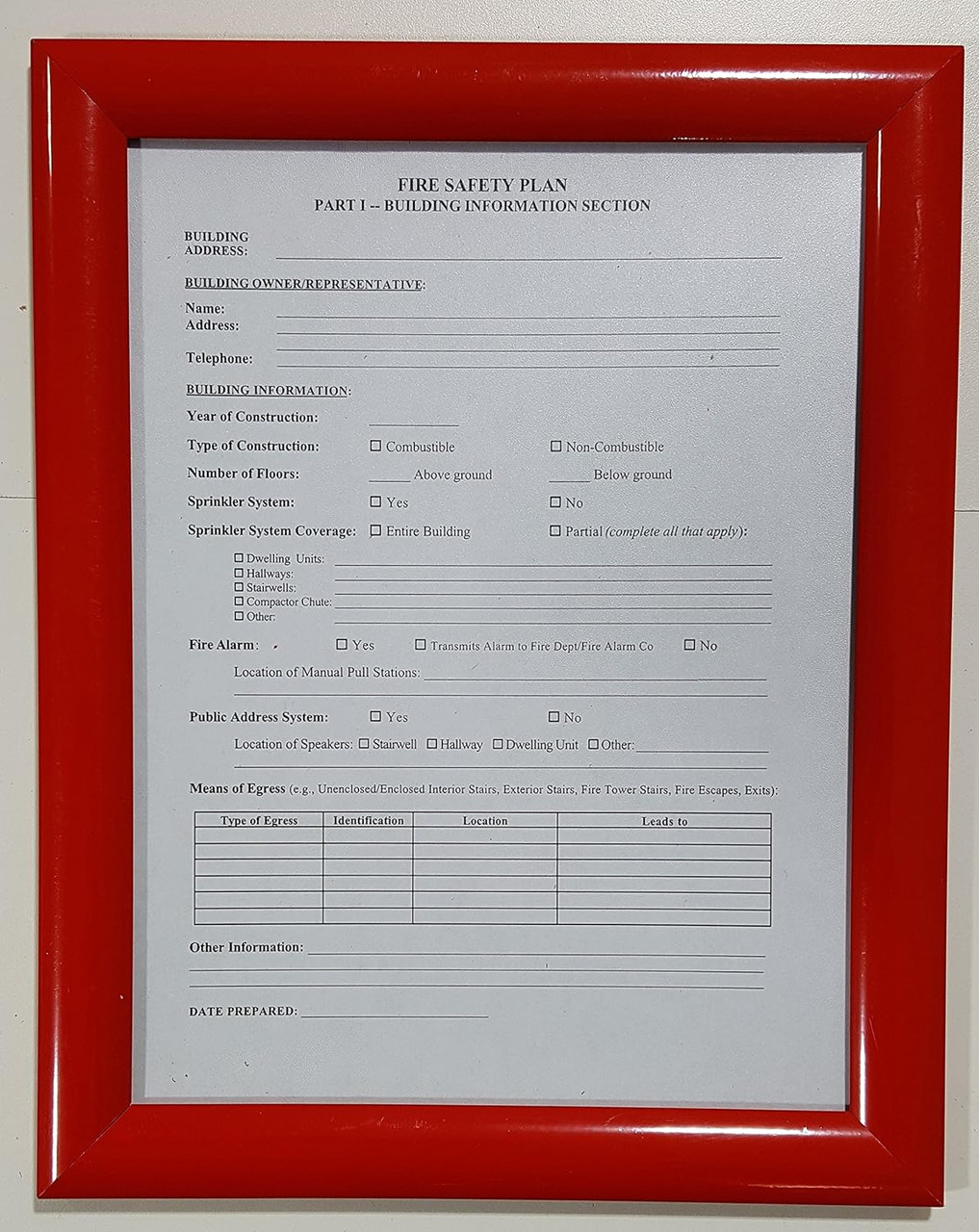 RED Poster Frame 6x9 Inches, snap frame, Outdoor Poster Display Unit ...