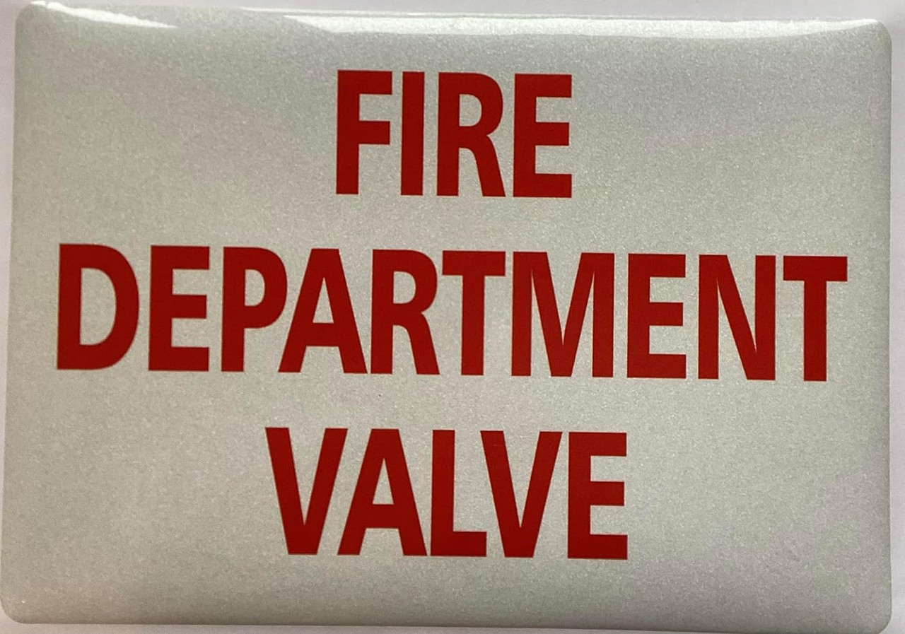 2 PCS- FIRE DEPARTMENT VALVE STICKER/DECAL (reflective !!! white, PVC ...
