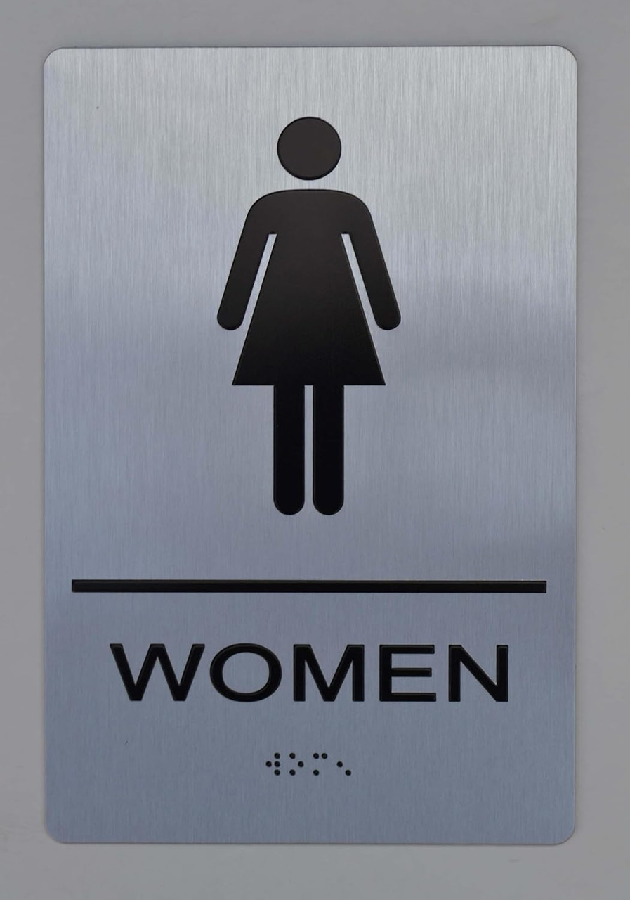 RESTROOM SIGN Tactile Graphics Grade 2 Braille Text with raised letters ...