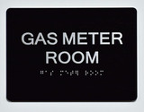 GAS METER ROOM SIGN ADA BLACK 5X7- THE SENSATION LINE