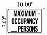 MAXIMUM OCCUPANCY Sign