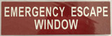 EMERGENCY ESCAPE WINDOW Sign-