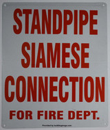 STANDPIPE SIAMESE CONNECTION FOR FIRE DEPARTMENT SIGN