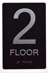 2ND FLOOR SIGN ADA -Tactile Signs