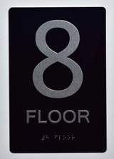 8th FLOOR SIGN ADA -Tactile Signs