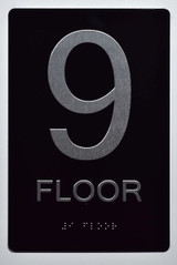 9th FLOOR SIGN ADA -Tactile Signs