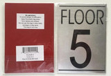 FLOOR NUMBER FIVE (5) Sign