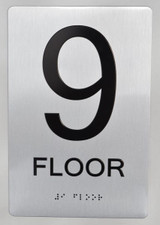 9th FLOOR ADA Sign -Tactile Signs The sensation line