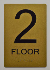 2ND FLOOR SIGN ADA -Tactile Signs