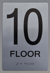10th FLOOR ADA Sign -Tactile Signs The sensation line