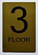 3rd FLOOR SIGN ADA -Tactile Signs