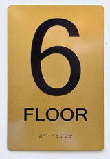 6th FLOOR SIGN ADA -Tactile Signs
