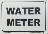 WATER METER SIGN (WHITE ALUMINIUM )