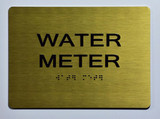 WATER METER Sign -Tactile Signs Tactile Signs