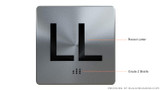 LL Floor Elevator Jamb Plate Sign (Lower Level) with Braille and Raised ...