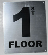 1ST Floor Sign Silver, Rust Free
