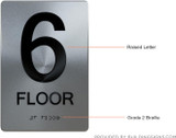 FLOOR NUMBER SIGN Tactile Graphics Grade 2 Braille Text with raised ...
