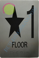 FLOOR NUMBER SIGN Tactile Graphics Grade 2 Braille Text with raised ...