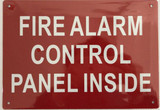 FIRE ALARM CONTROL PANEL INSIDE Sign