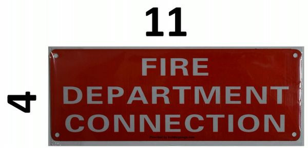 FIRE DEPARTMENT CONNECTION SIGN.