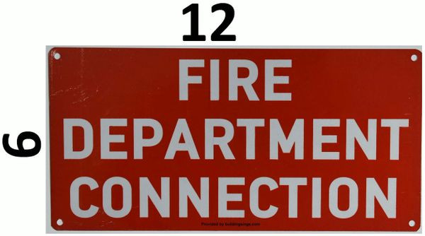 FIRE DEPARTMENT CONNECTION Sign