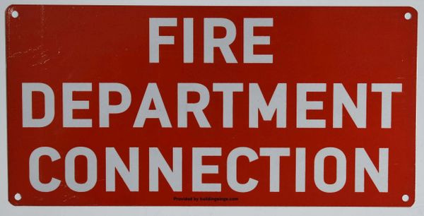 FIRE DEPARTMENT CONNECTION Sign