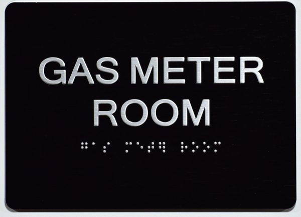 GAS METER ROOM SIGN ADA BLACK 5X7- THE SENSATION LINE